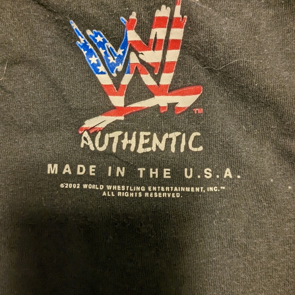 Vintage 2002 Wwe American Flag Logo Shirt - Gem